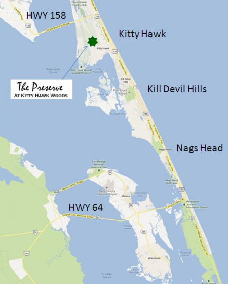 Location – The Preserve at Kitty Hawk Woods